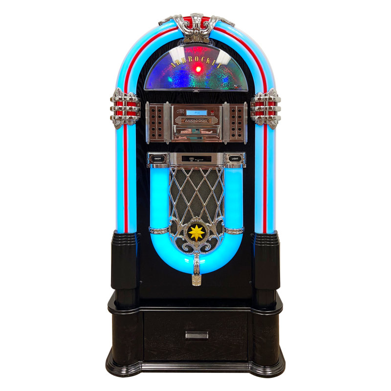 Arkrocket Audio Arkrocket Taurus II Jukebox with Stand Vinyl Record Player Retro Turntable ...